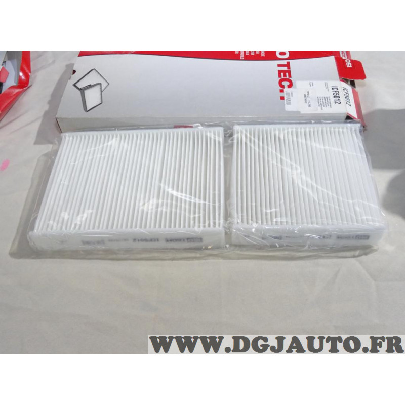 Jeu 2 filtres habitacle interieur Isotech ICF5012 pour citroen C3 C4 dont cactus DS3 peugeot 207 ...