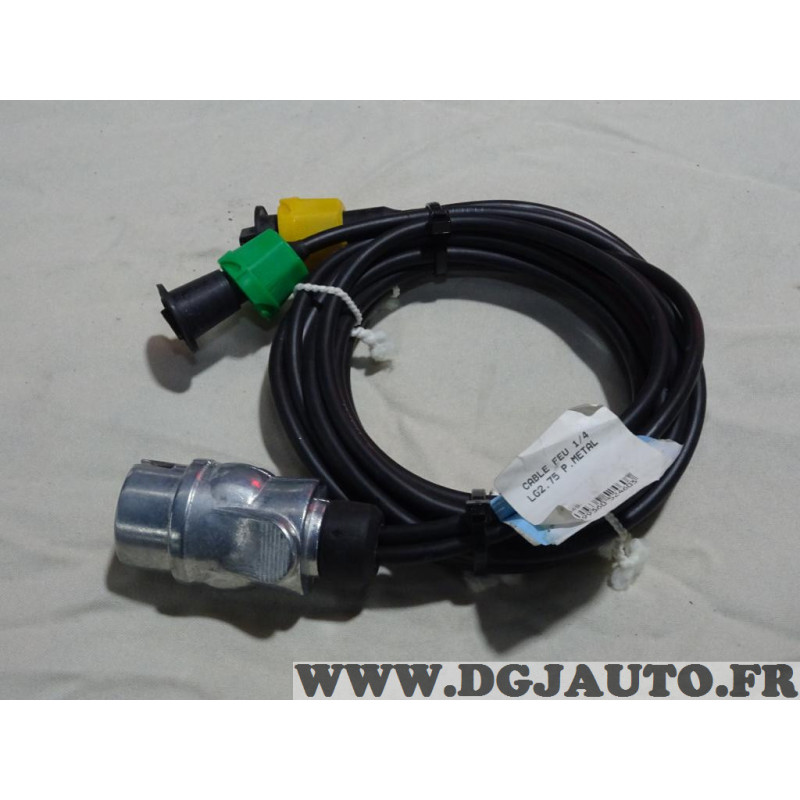 Cable faisceau electrique de feu 1/4 2.75m 2 prises 5 plots Collaudo ...