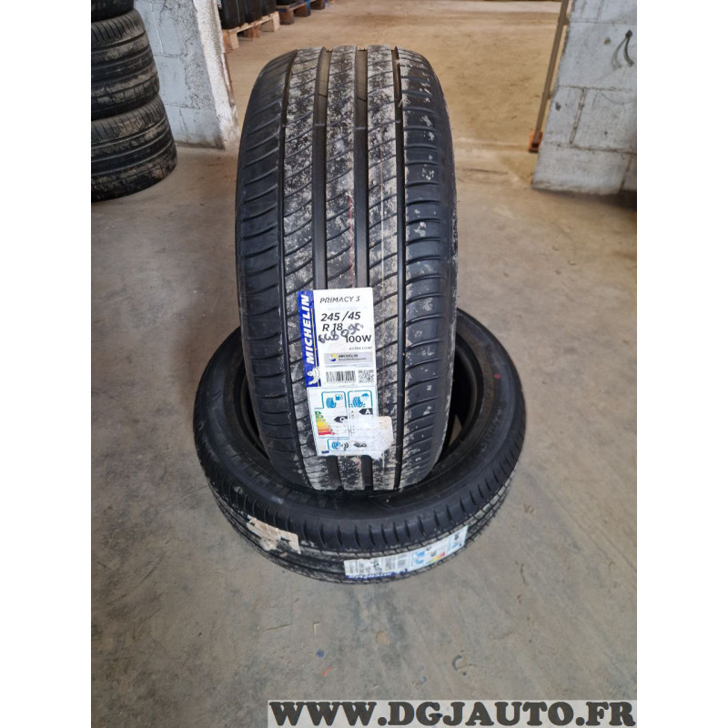 Lot 2 pneus NEUF Michelin primacy 3 245/45/18 245 45 18 100W DOT0120 ...
